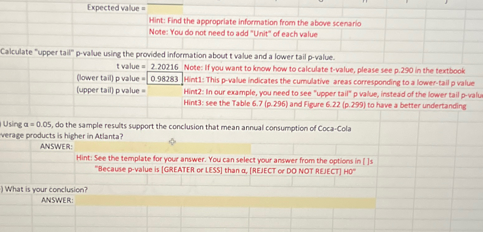 Solved Expected value =Hint: Find the appropriate | Chegg.com