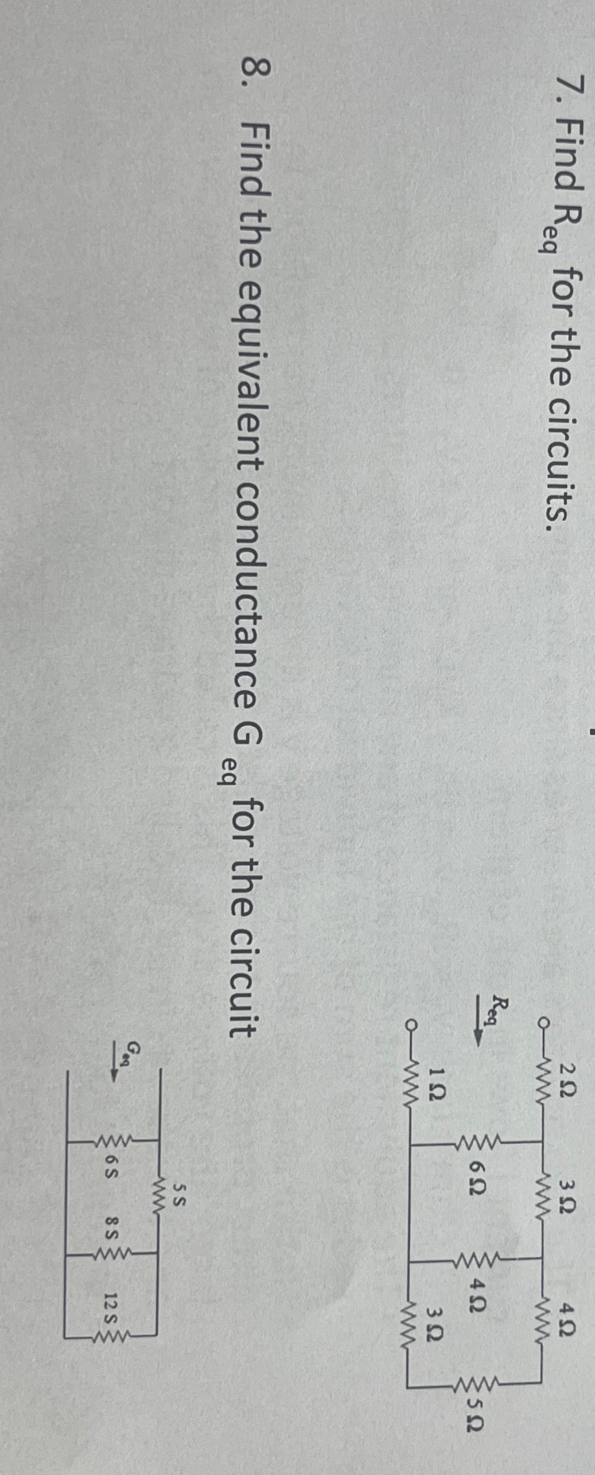 Solved Find Req ﻿for the circuits.Find the equivalent | Chegg.com