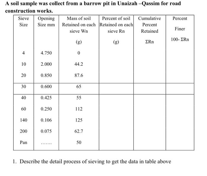 Solved Code: CE 354 Semester 421 Subject: Geotechnical | Chegg.com