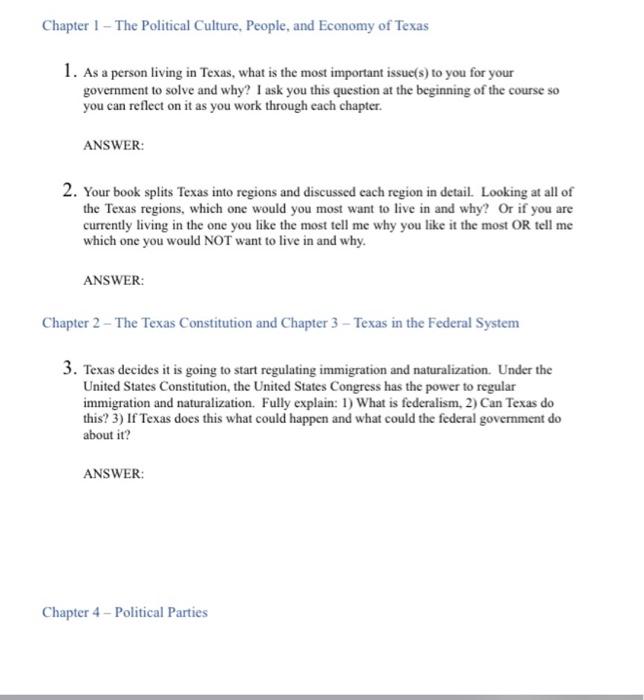 Chapter 1 - The Political Culture, People, and | Chegg.com