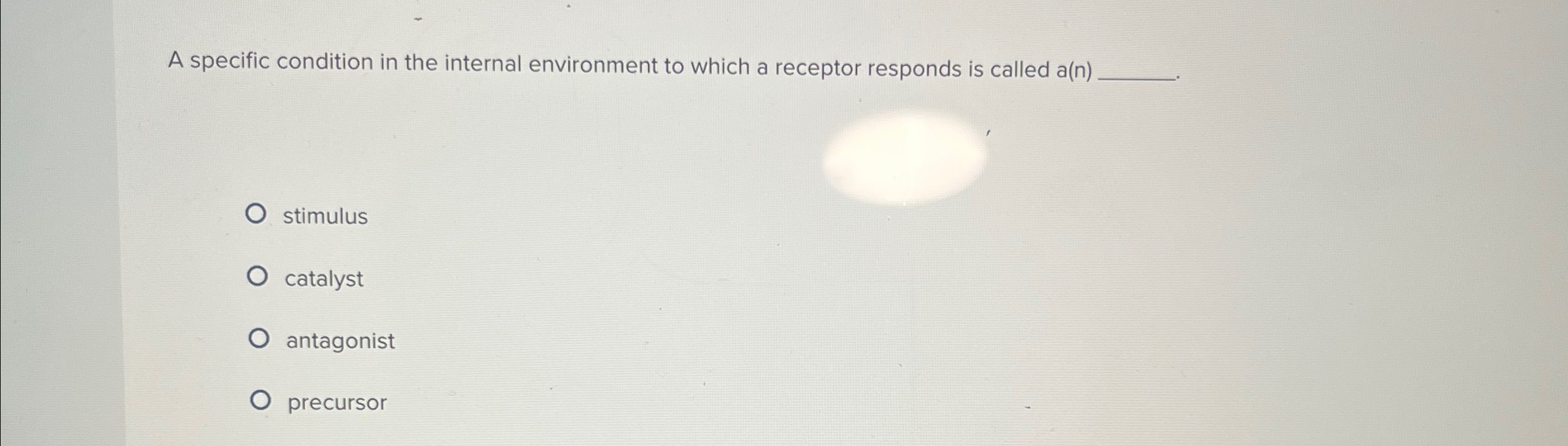 Solved A specific condition in the internal environment to | Chegg.com