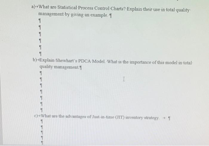 Solved a) → What-are-Statistical-Process-Control-Charts? - | Chegg.com