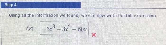 Solved Find an expression for a cubic function Fif (4) = 96 | Chegg.com