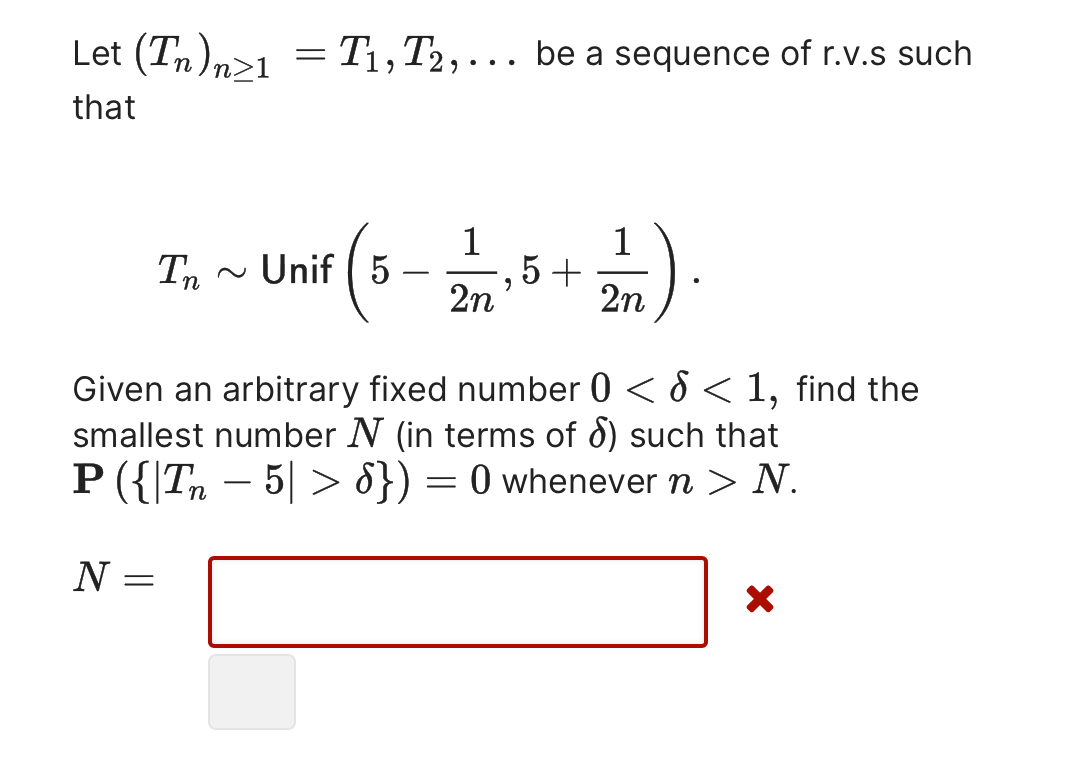 Solved Let (Tn)n≥1=T1,T2,dots be a sequence of r.v.s such | Chegg.com