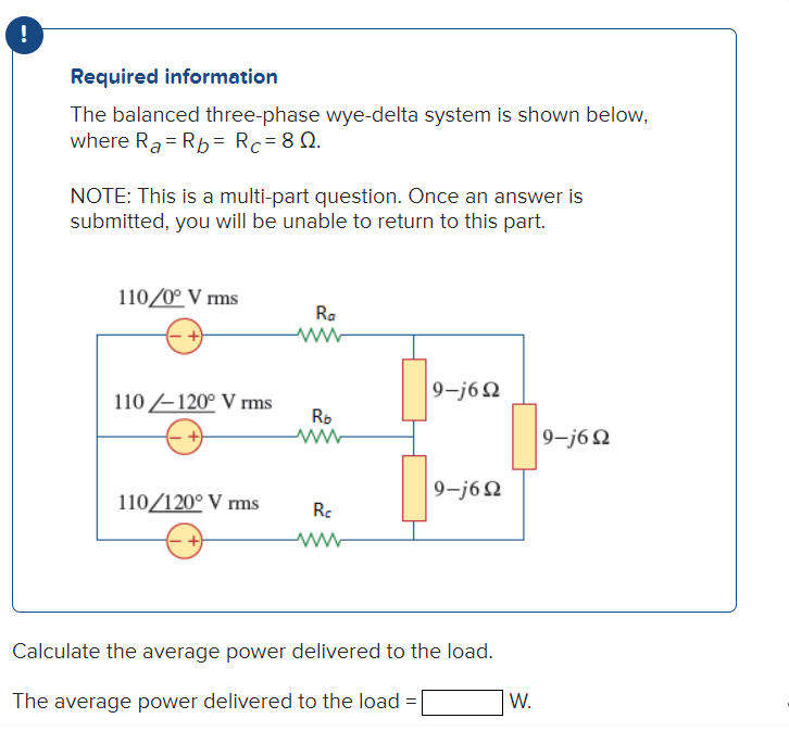 Solved Required informationThe balanced three-phase | Chegg.com