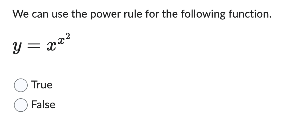 Solved We can use the power rule for the following | Chegg.com