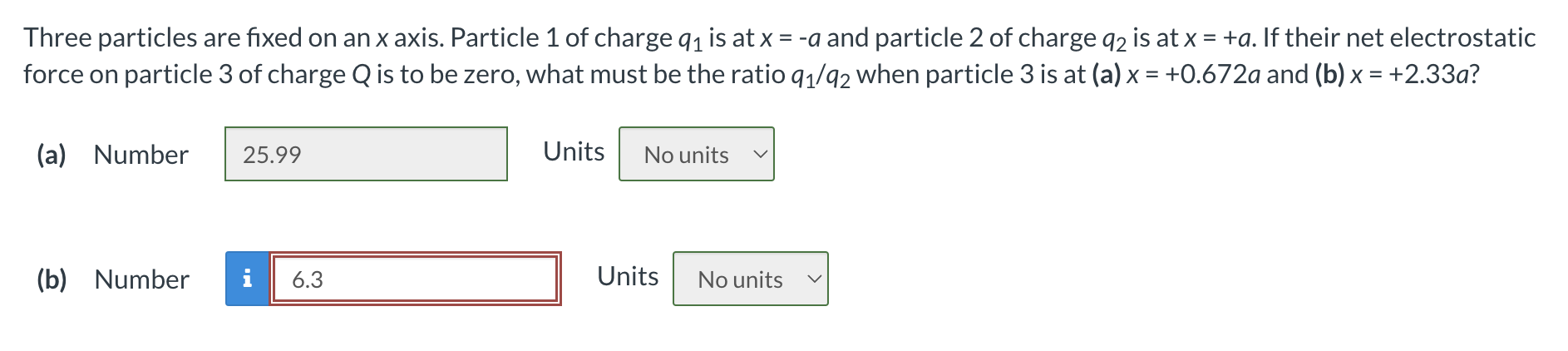 Solved Three particles are fixed on an x ﻿axis. Particle | Chegg.com