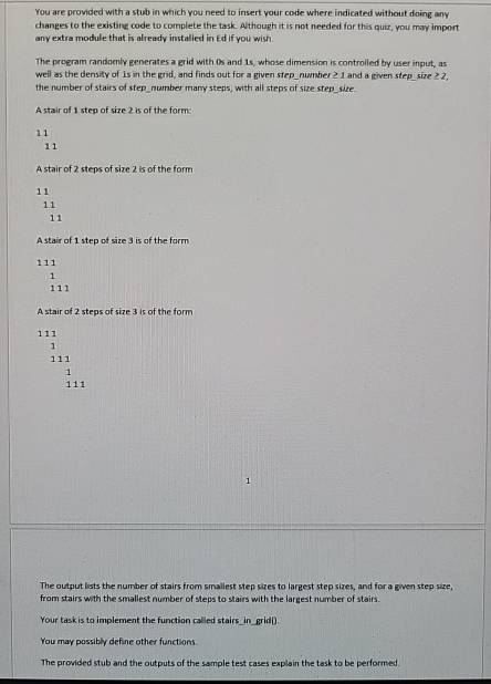 You are provided with a stub in which you need to | Chegg.com
