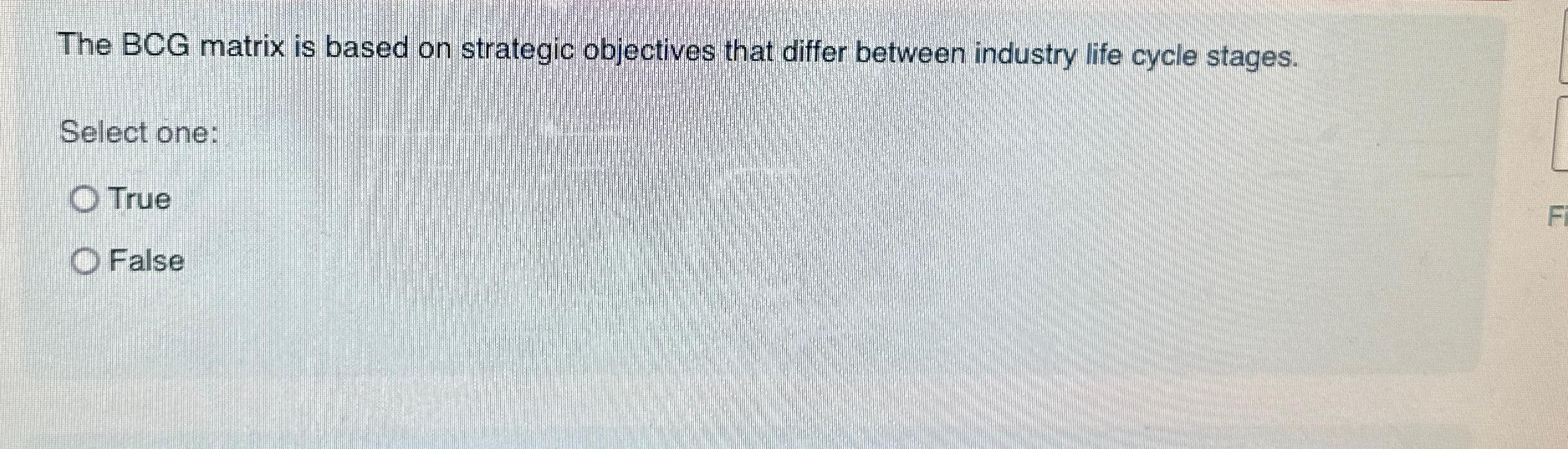 Solved The BCG matrix is based on strategic objectives that | Chegg.com
