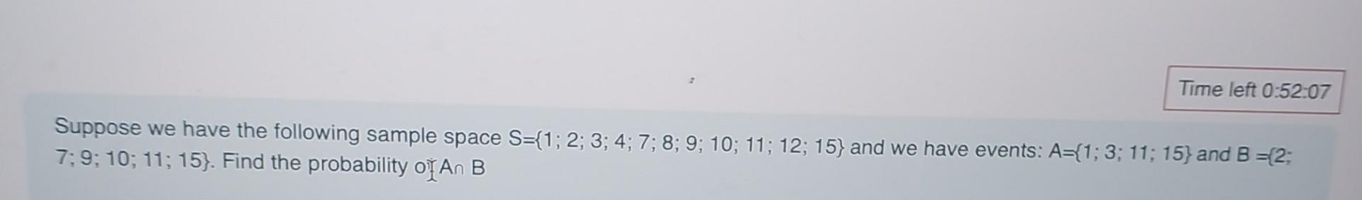 Suppose we have the following sample space | Chegg.com