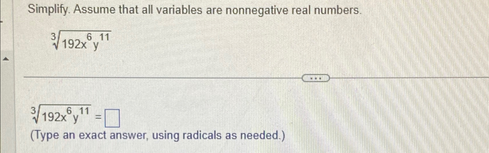 Solved Simplify. Assume that all variables are nonnegative | Chegg.com
