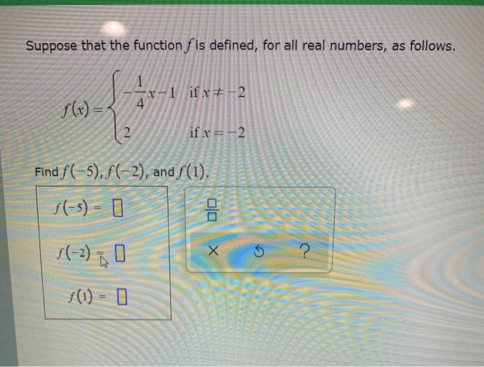 Solved Suppose that the function f is defined, for all real | Chegg.com