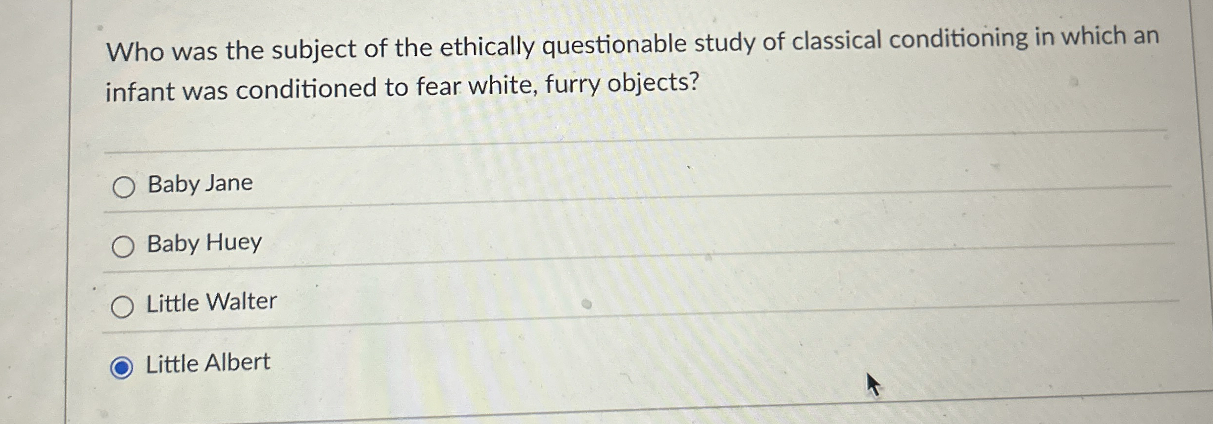 Solved Who was the subject of the ethically questionable | Chegg.com