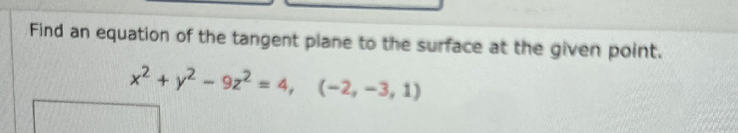 Solved Find an equation of the tangent plane to the surface | Chegg.com