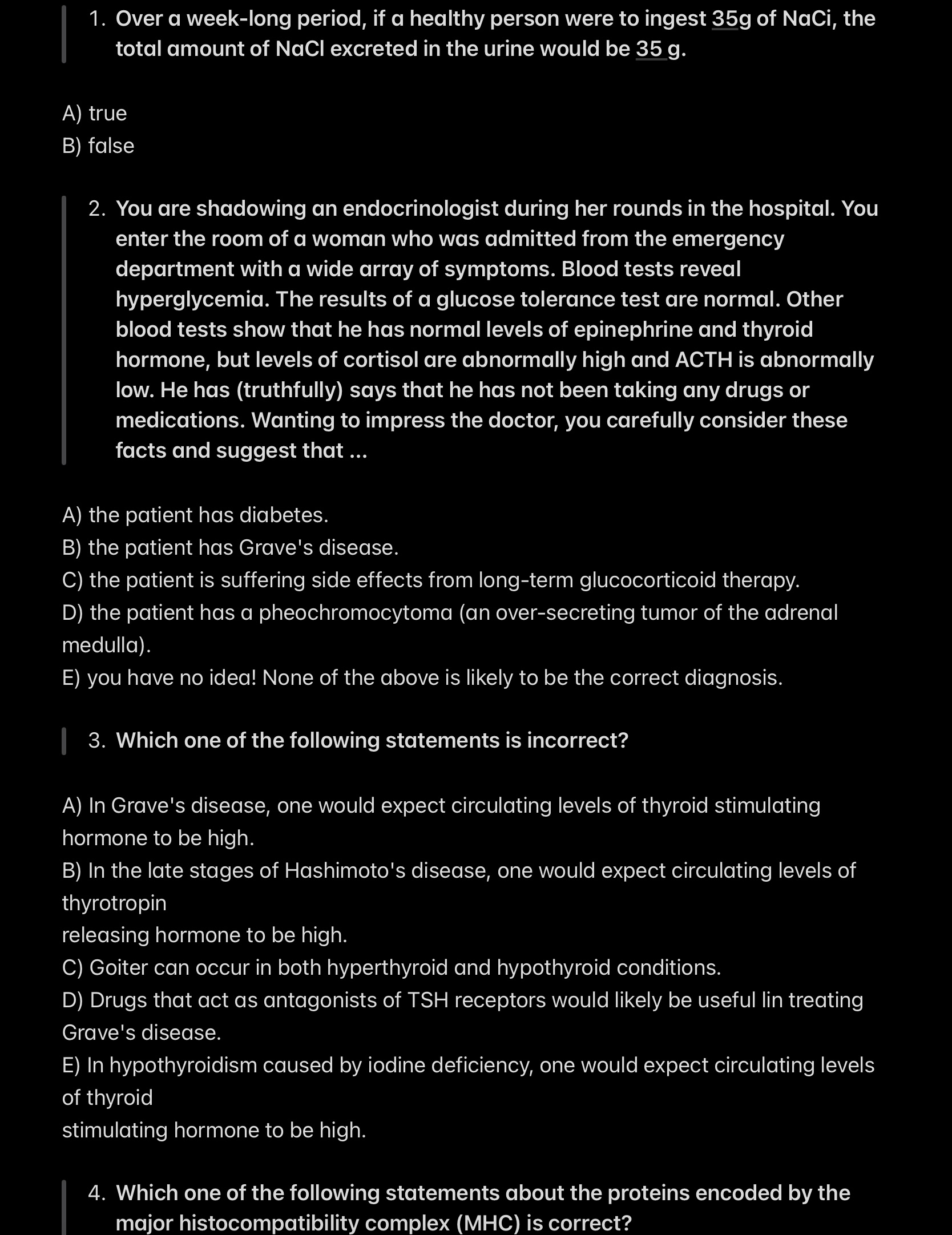 Solved Over a week-long period, if a healthy person were to | Chegg.com
