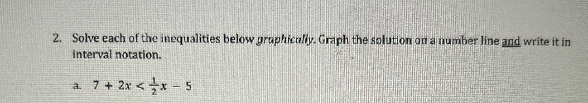 Solved Solve each of the inequalities below graphically. | Chegg.com