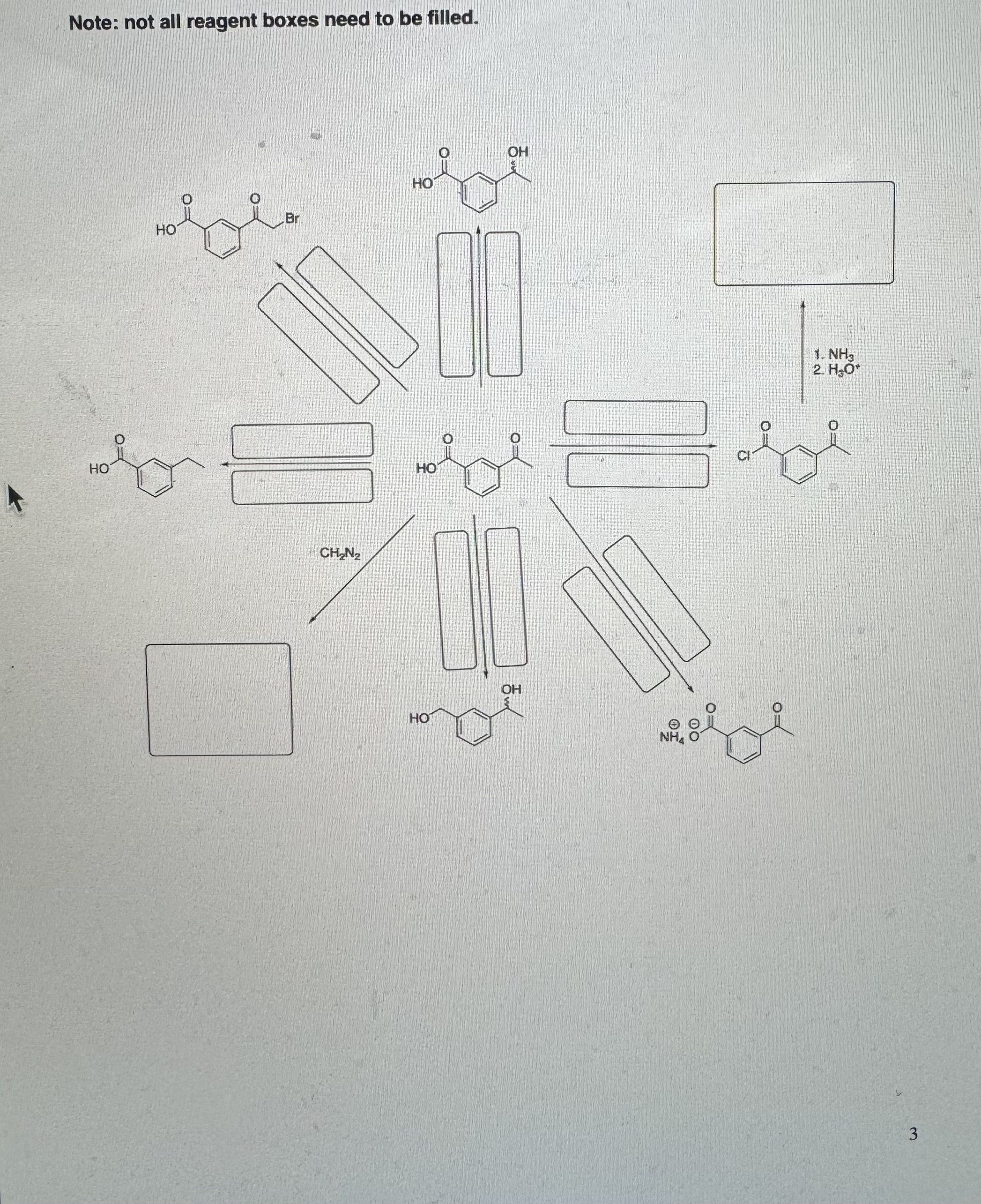 Solved Note: not all reagent boxes need to be filled. | Chegg.com