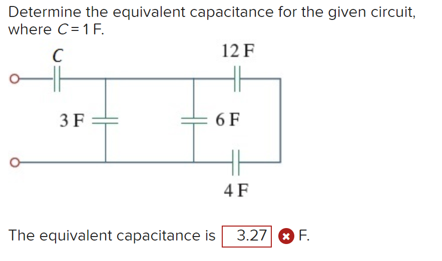 Solved Determine the equivalent capacitance for the given | Chegg.com