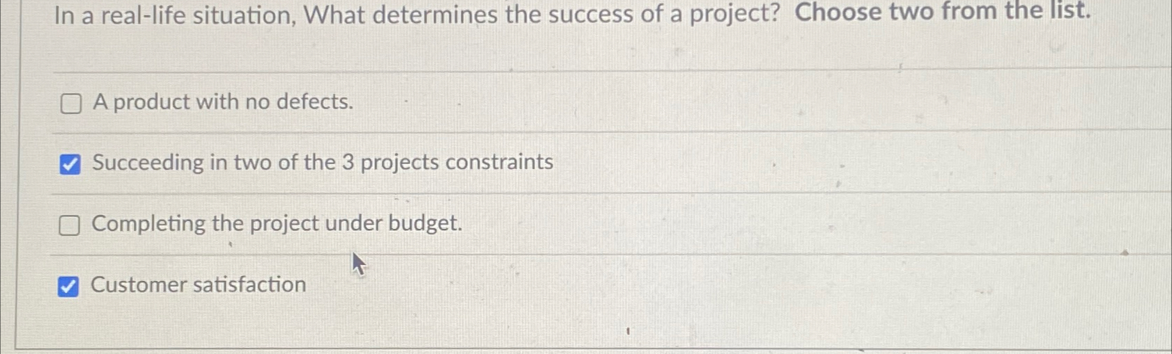Solved In a real-life situation, What determines the success | Chegg.com