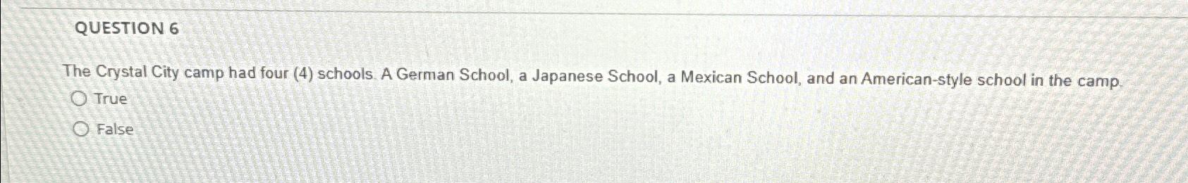 Solved QUESTION 6The Crystal City camp had four (4) | Chegg.com