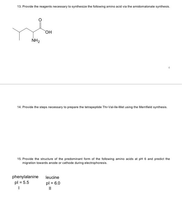 Solved 13. Provide the reagents necessary to synthesize the | Chegg.com