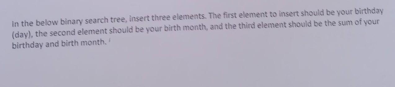Solved In the below binary search tree, insert three | Chegg.com