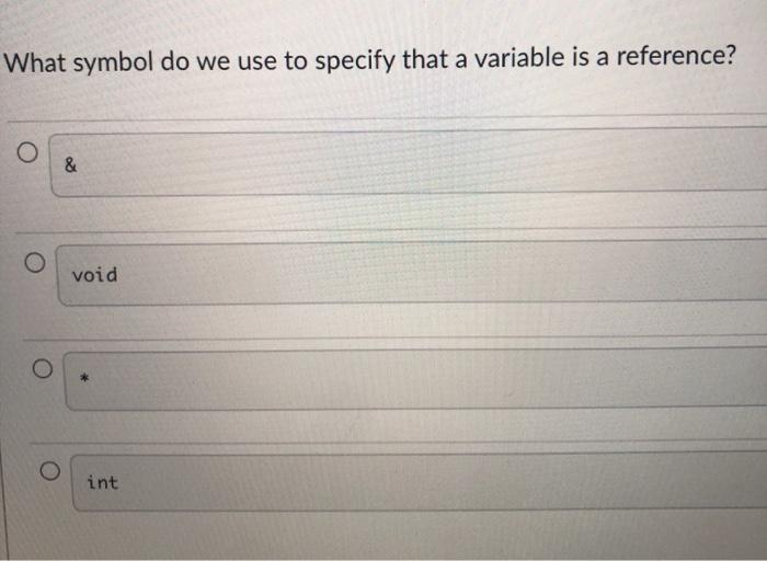 Solved What symbol do we use to specify that a variable is a | Chegg.com