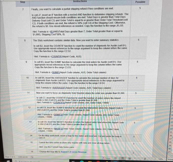 In cell 17, insert the IFS function to identif the | Chegg.com