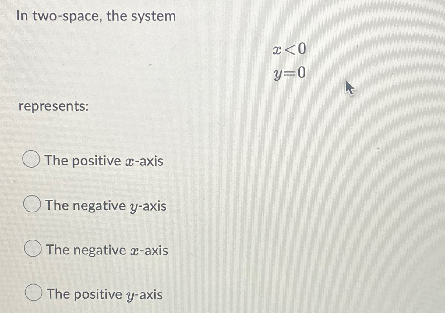 Solved In two-space, the systemx