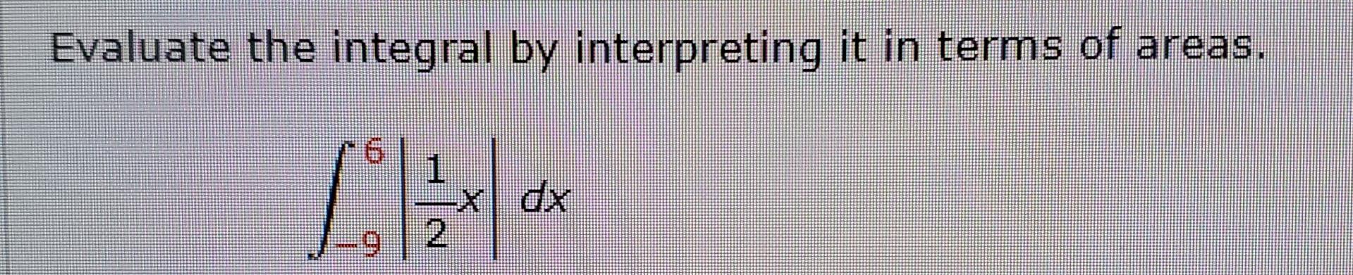 Solved Evaluate the integral by interpreting it in terms of | Chegg.com