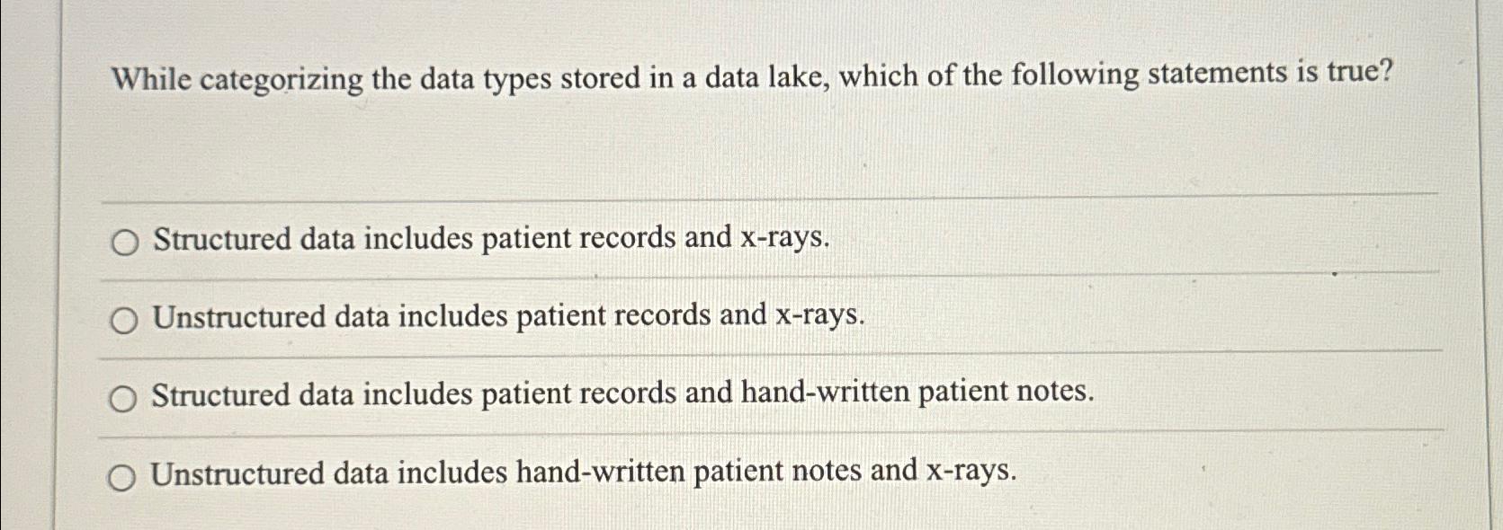 Solved While categorizing the data types stored in a data | Chegg.com Solved While categorizing the data types stored in a data | Chegg.com