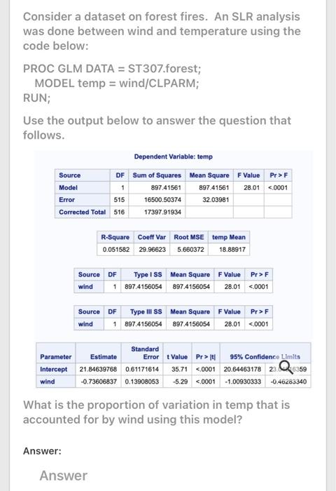 Solved Consider a dataset on forest fires. A correlation | Chegg.com