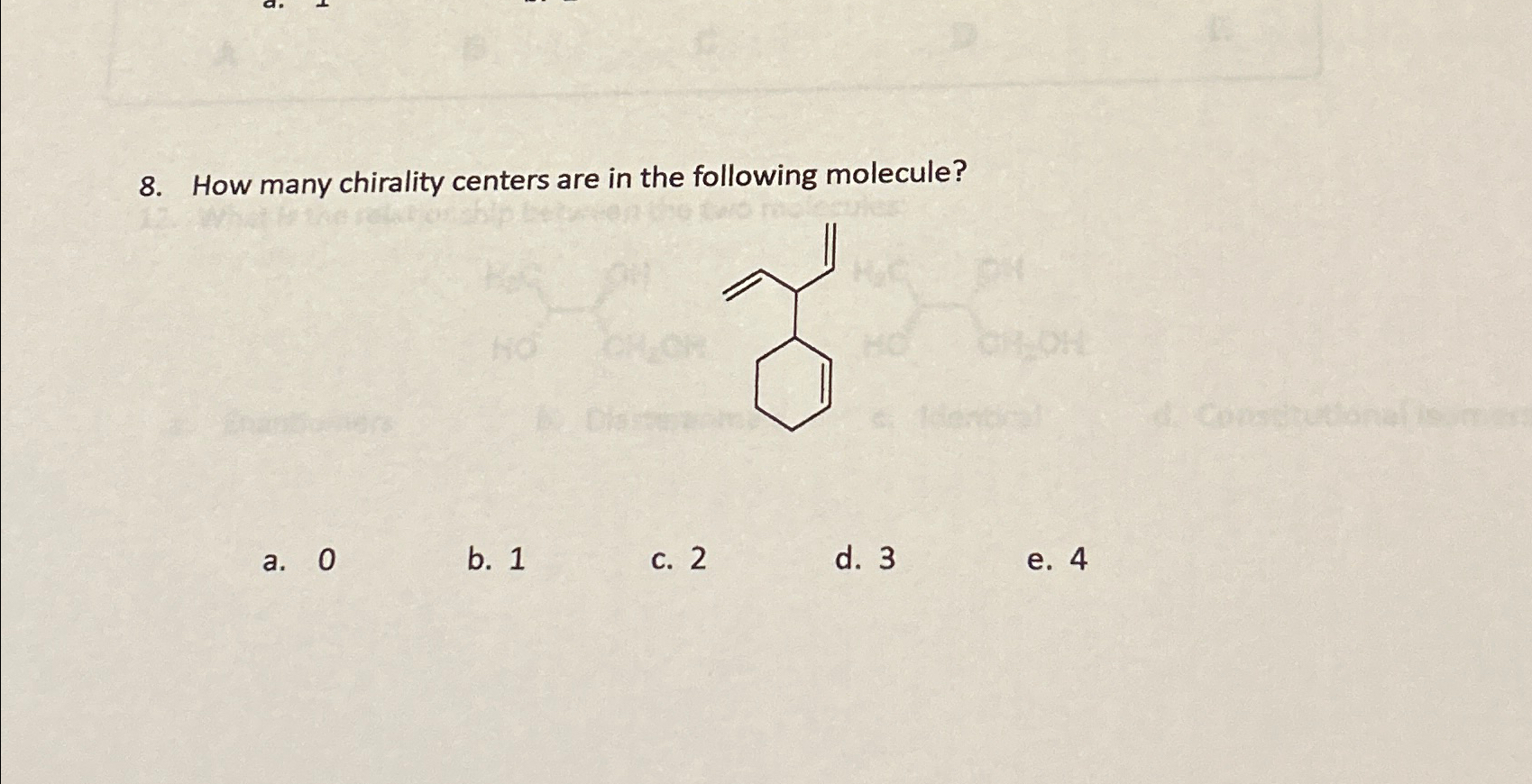 Solved How many chirality centers are in the following | Chegg.com