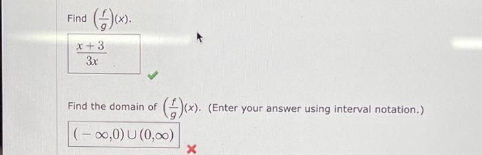 Solved Find (1)(x). x + 3 3x Find the domain of (4)(x). | Chegg.com