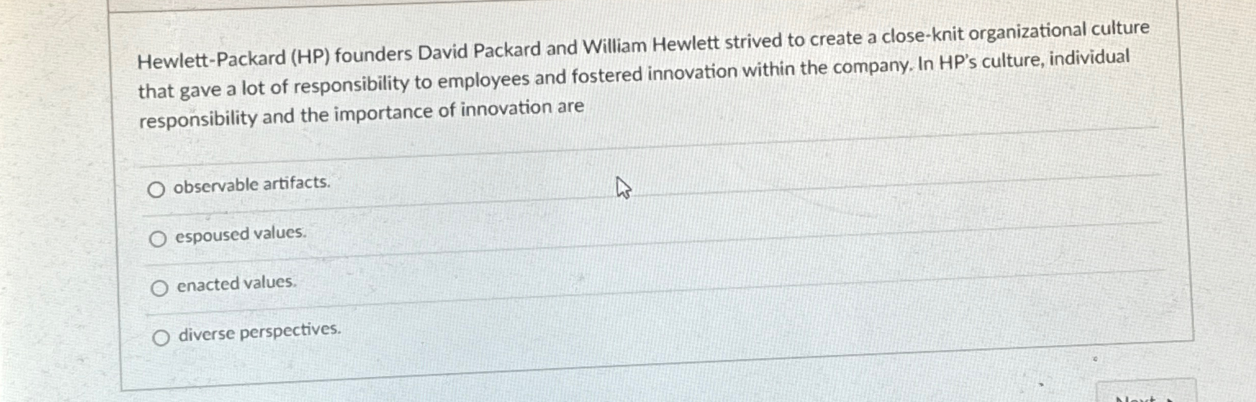 Hewlett-Packard (HP) ﻿founders David Packard and | Chegg.com