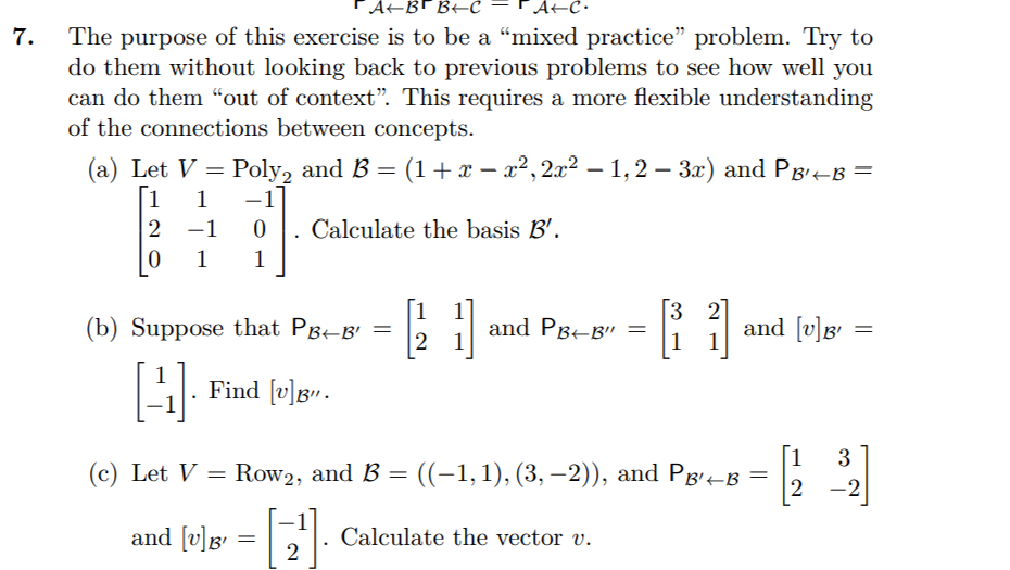 Solved The purpose of this exercise is to be a "mixed | Chegg.com