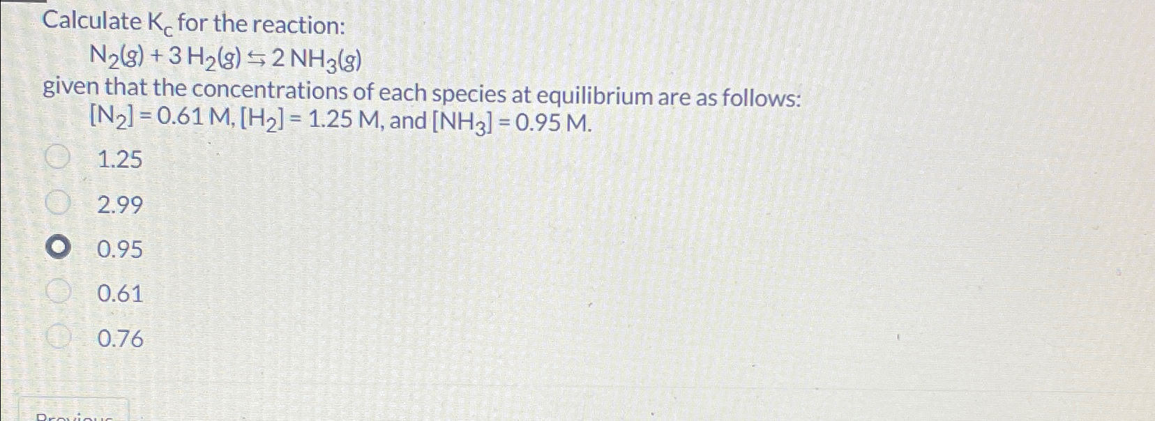 Solved Calculate Kc ﻿for the | Chegg.com