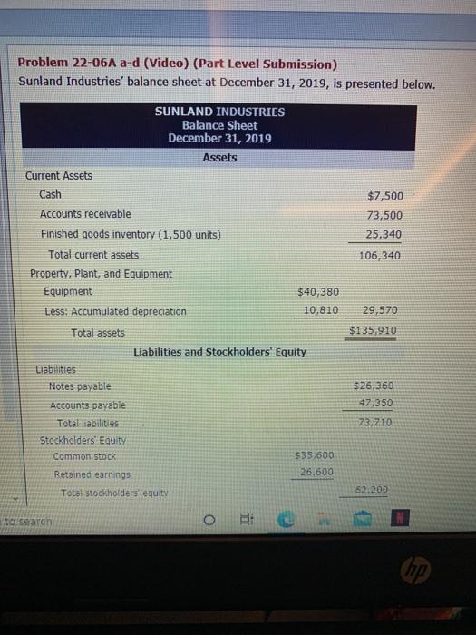 Solved Problem 22-06A a-d (Video) (Part Level Submission) | Chegg.com