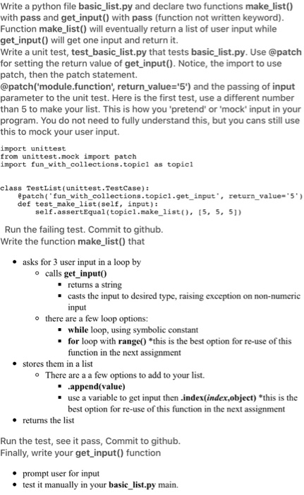 Write a python file basic_list.py and declare two | Chegg.com
