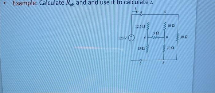 Solved Example: Calculate Rab and and use it to calculate t. | Chegg.com