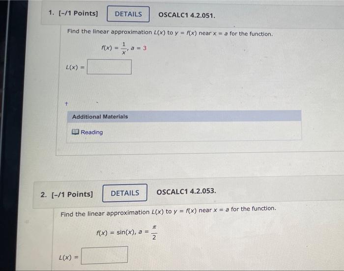 Solved 1. (-/1 Points] DETAILS OSCALC1 4.2.051. Find the | Chegg.com