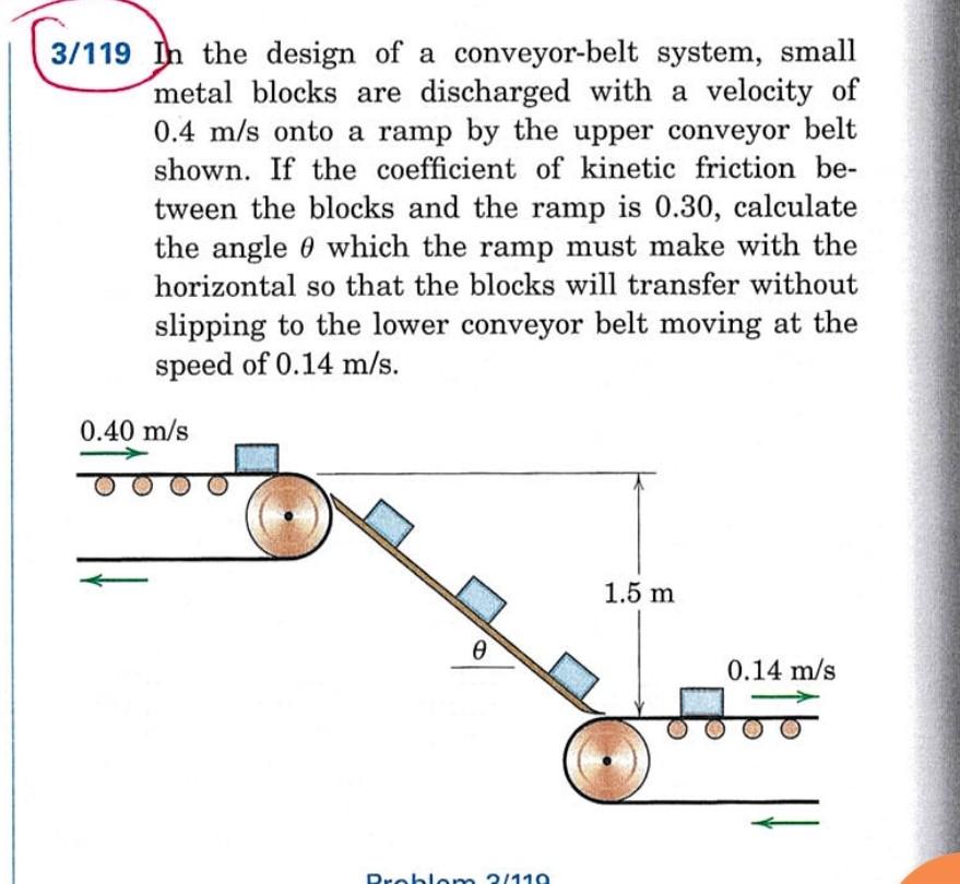 Solved 3/119 Ih the design of a conveyor-belt system, small | Chegg.com