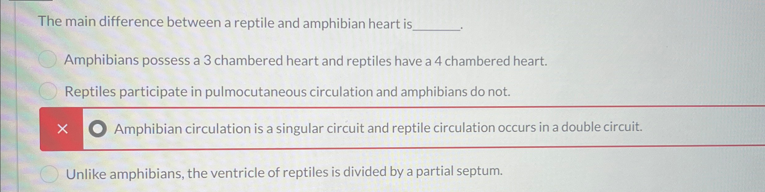 Solved The main difference between a reptile and amphibian | Chegg.com
