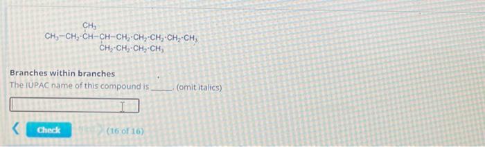 Solved CH3 CH3-CH,CH-CH-CH, CH, CH, CH, CH3 CH, CH, CH, CH3 | Chegg.com