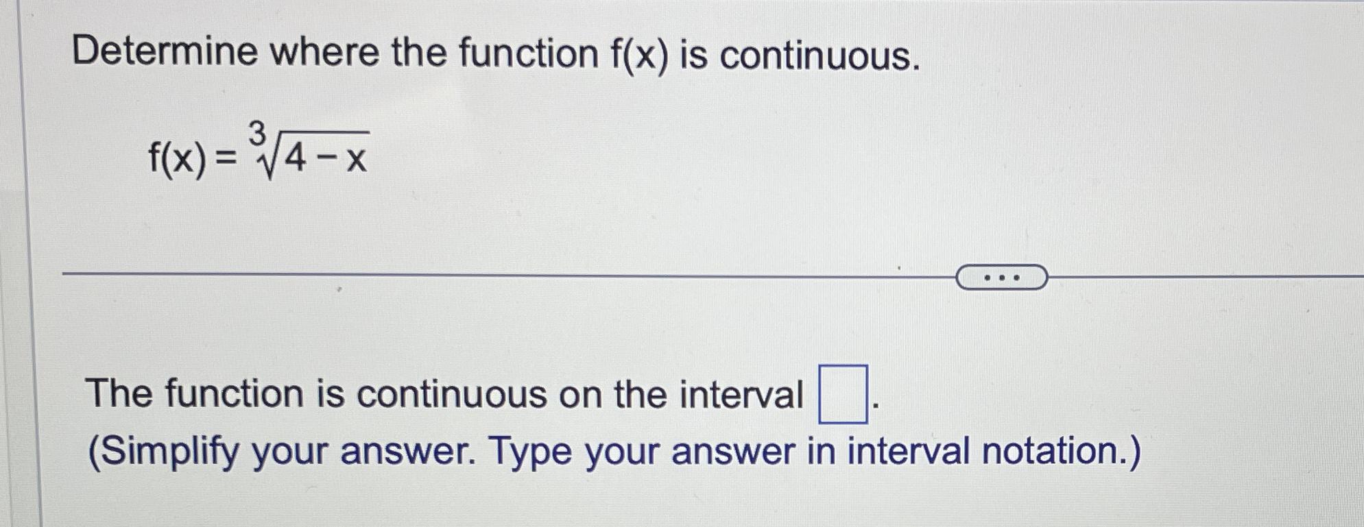 Solved Determine where the function f(x) ﻿is | Chegg.com