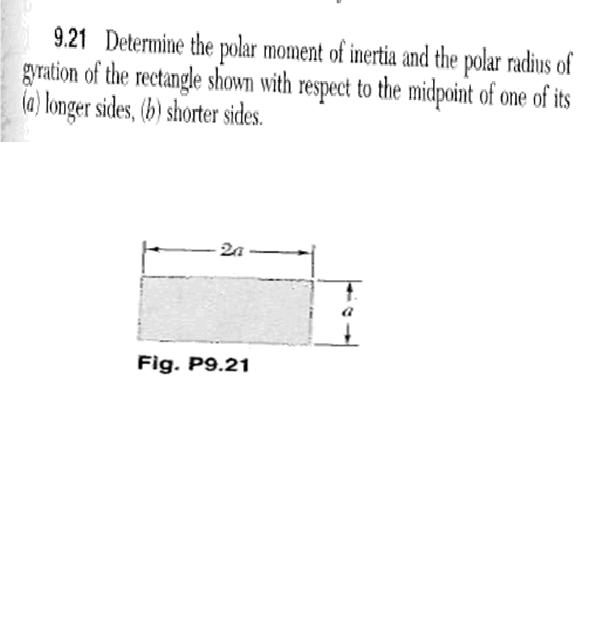 Solved Determine the polar moments of inertia and the polar | Chegg.com