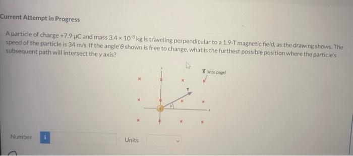 Solved Current Attempt in Progress A particle of charge +7.9 | Chegg.com