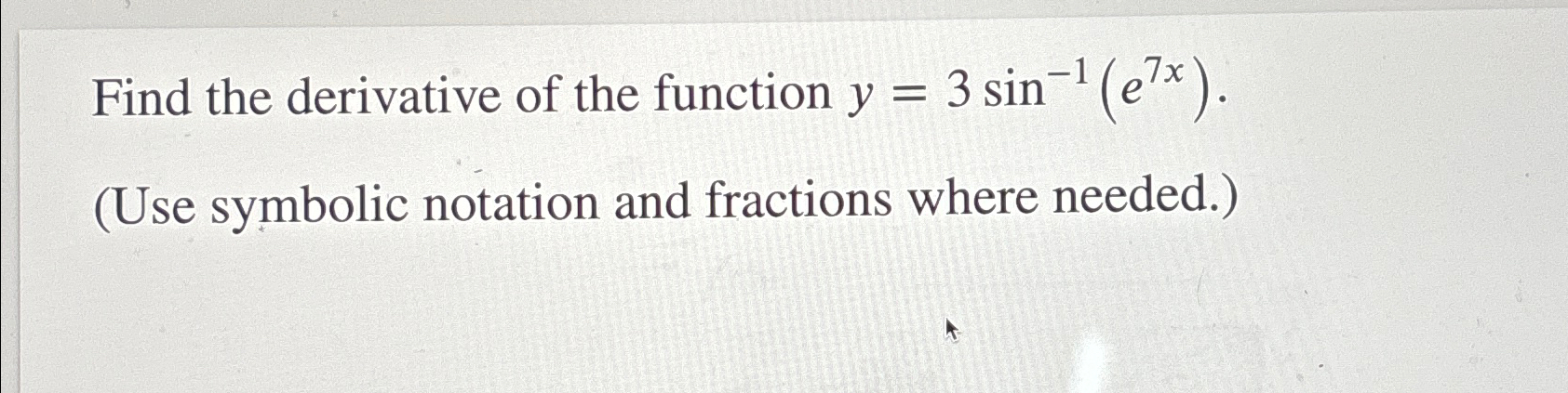 Solved Find the derivative of the function | Chegg.com
