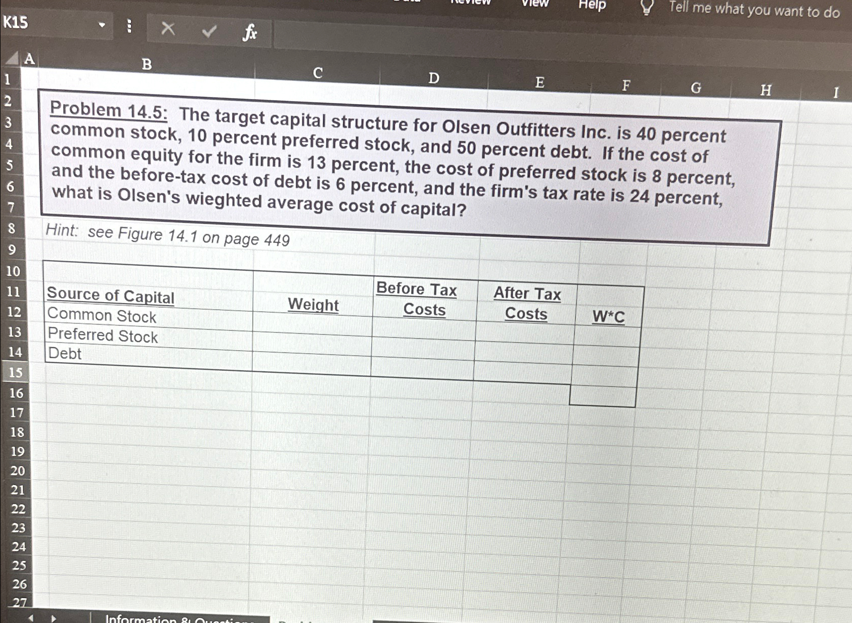 Solved Please use excel and excel formulas step By step to | Chegg.com