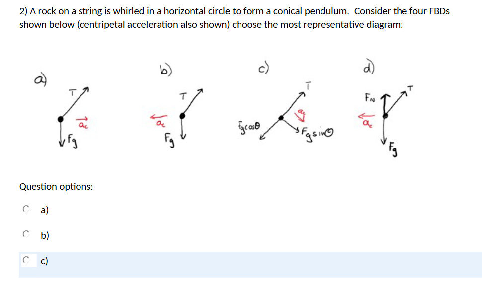 Solved A rock on ﻿a string is ﻿whirled in ﻿a horizontal | Chegg.com